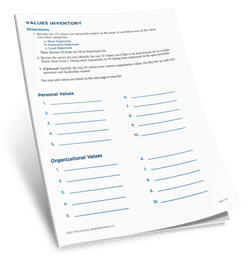 Values Inventory | Leadership Development from the Inside Out